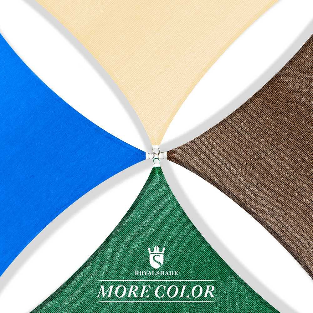 Royal Shade 8' x 12' Cream Rectangle Sun Shade Sail Canopy Outdoor Patio Fabric Screen Awning RTAPR0812 - UPF50+ 95% UV Blockage, Heavy Duty, Water & Air Permeable (We Make Custom Size)
