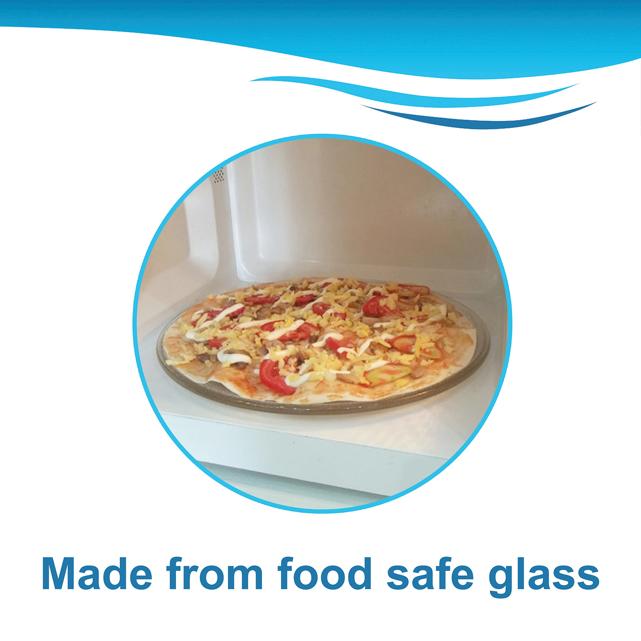 HQRP 11-1/4 inch Glass Turntable Tray Compatible with Magic Chef 203500 MCO160UW MCO165UB MCO165UW MCP13E1ST MCT9E1ST MCD990W MCD991ARB MCD991ARS MCO160S MCO160UB MCO160UQ Microwave Oven Plate