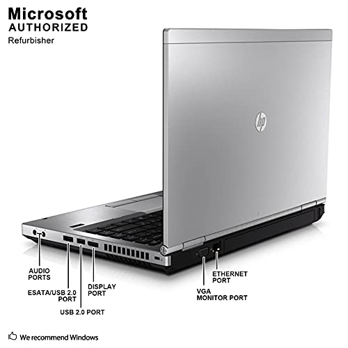 HP Elitebook 8470p Laptop - Core i5 3320m 2.6ghz - 8GB DDR3 - 128GB SSD - DVDRW - Windows 10 64bit - (Renewed)