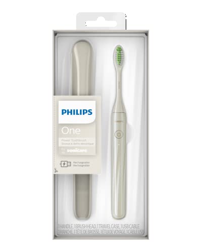 Philips One by Sonicare Rechargeable Toothbrush, Snow, HY1200/07, 1 Pack