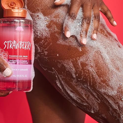 Tree Hut Strawberry Foaming Gel Wash | Cleanse & Soothe Skin Without Stripping Moisture | Made with our Hydrating Oil Complex | 18 fl oz.