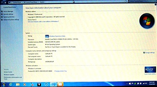 Dell Latitude E5520 15.6" LED Business Notebook / Intel Core i3-2310M / Genuine Windows 7 Professional, 32-bit / 2.0GB, DDR3 RAM / 250GB 7200RPM Hard Drive / 8X DVD+/-RW / 6-Cell (60WH) Primary Lithium Ion Battery