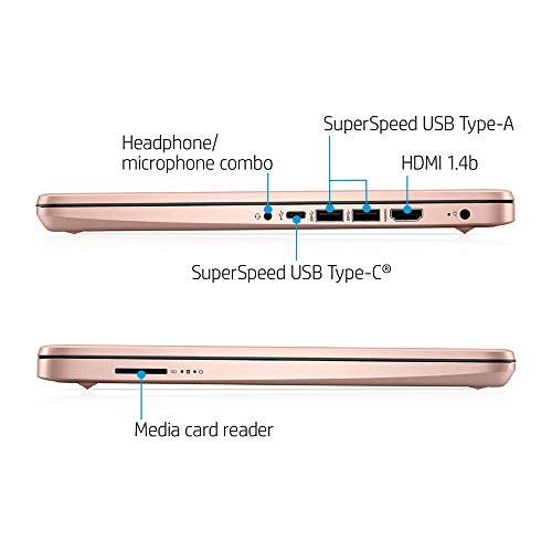 2021 HP Stream 14" HD Laptop Computer, Intel Celeron N4020 Processor, 4GB RAM, 64GB eMMC, HD Audio, HD Webcam, Intel UHD Graphics 600, 1 Year Office, HDMI, Win 10S, Rose Gold, 32GB SnowBell USB Card