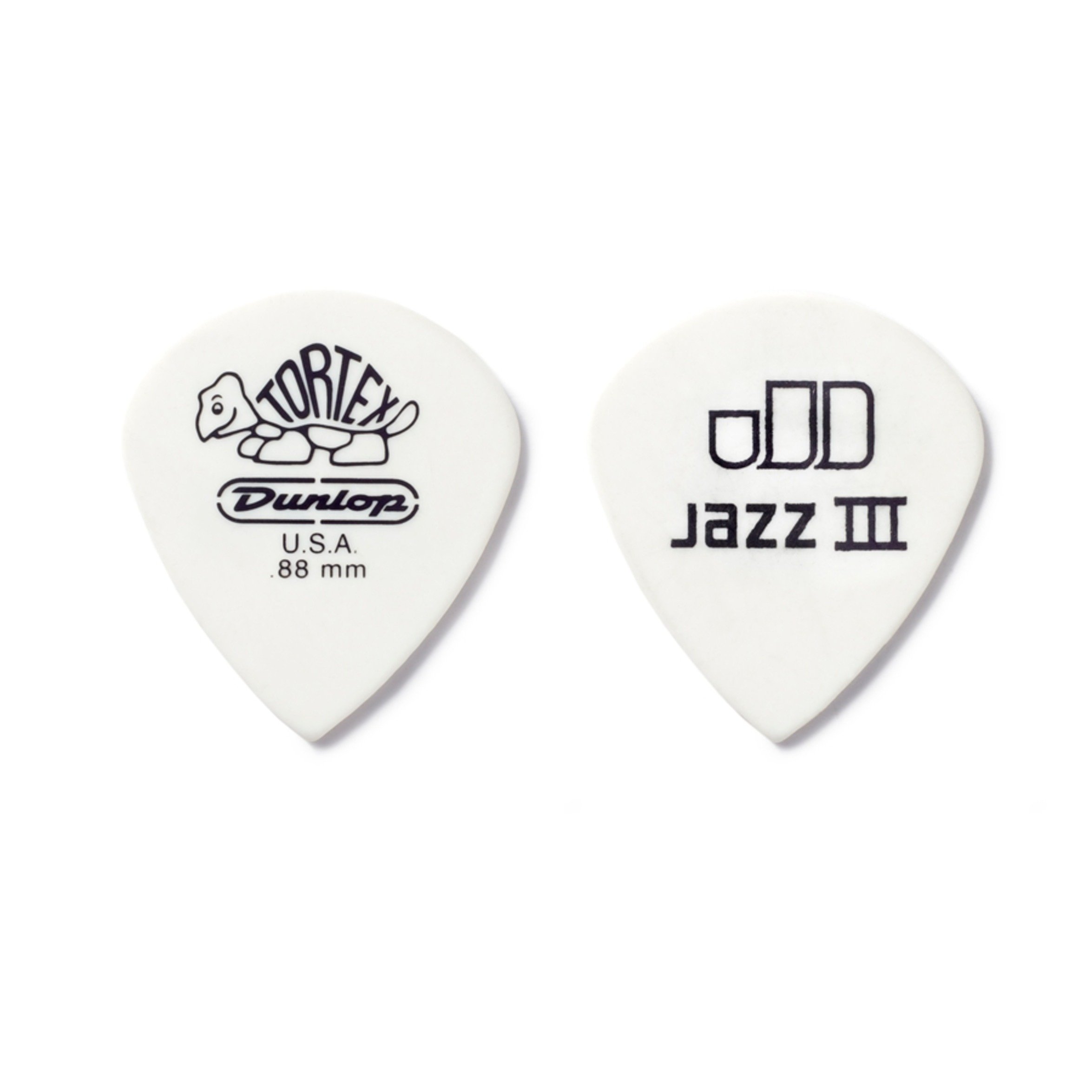 JIM DUNLOP 478R1.5 Tortex White Jazz III, 1.5mm, 72/Bag