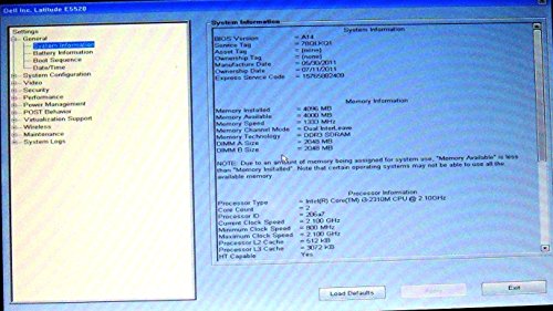 Dell Latitude E5520 15.6" LED Business Notebook / Intel Core i3-2310M / Genuine Windows 7 Professional, 32-bit / 2.0GB, DDR3 RAM / 250GB 7200RPM Hard Drive / 8X DVD+/-RW / 6-Cell (60WH) Primary Lithium Ion Battery