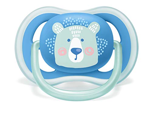 Philips AVENT Ultra Air Pacifier, 6-18 Months, Bear/paw, 4 Pack, SCF085/09