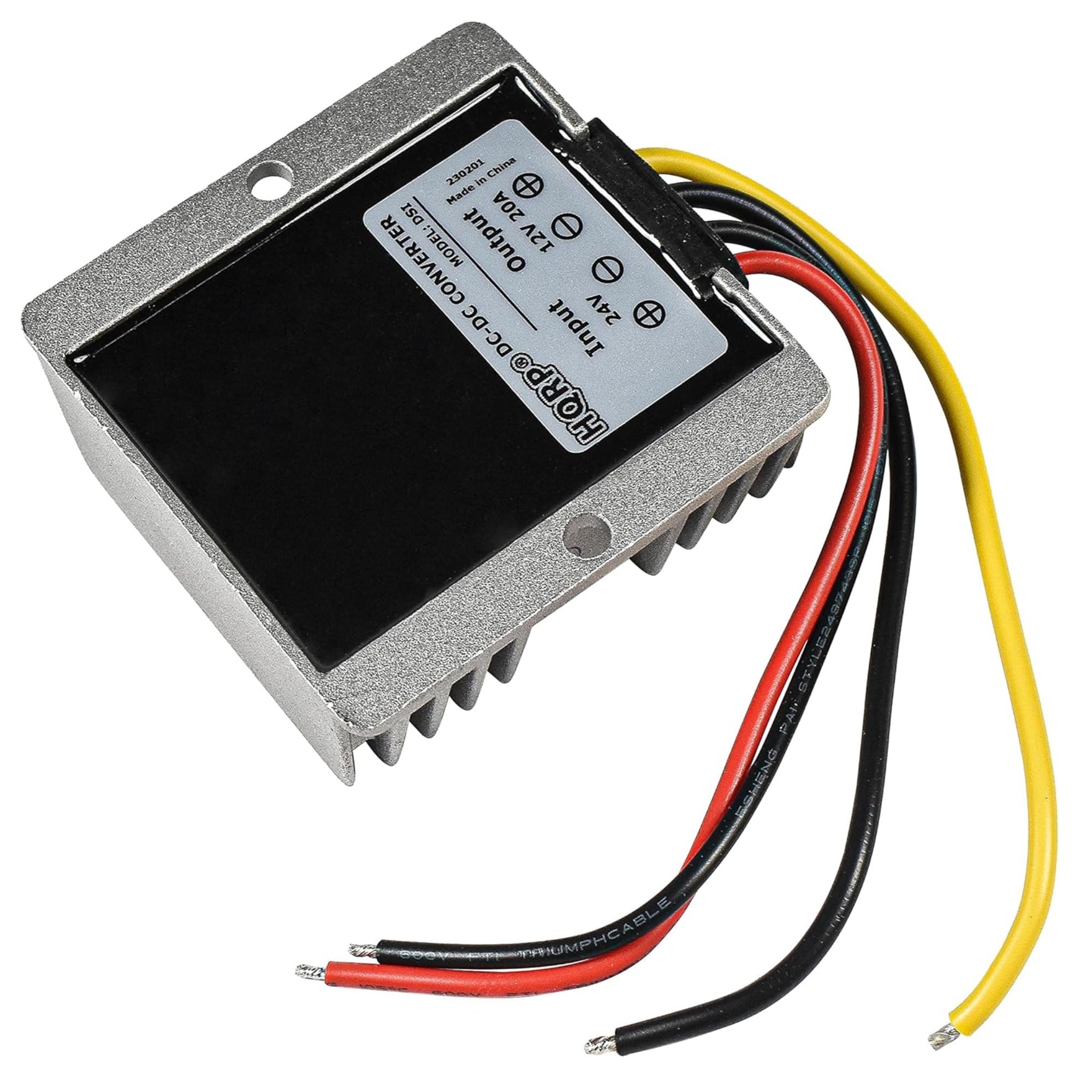 HQRP DC-DC Step Down Converter 24V to 12V 20A 240W Power Supply Adapter Compatible with Golf Cart Club Car, LED Strip Light, Motor, Dashcam, Car Truck, Vehicle, Camera Waterproof Voltage Regulator