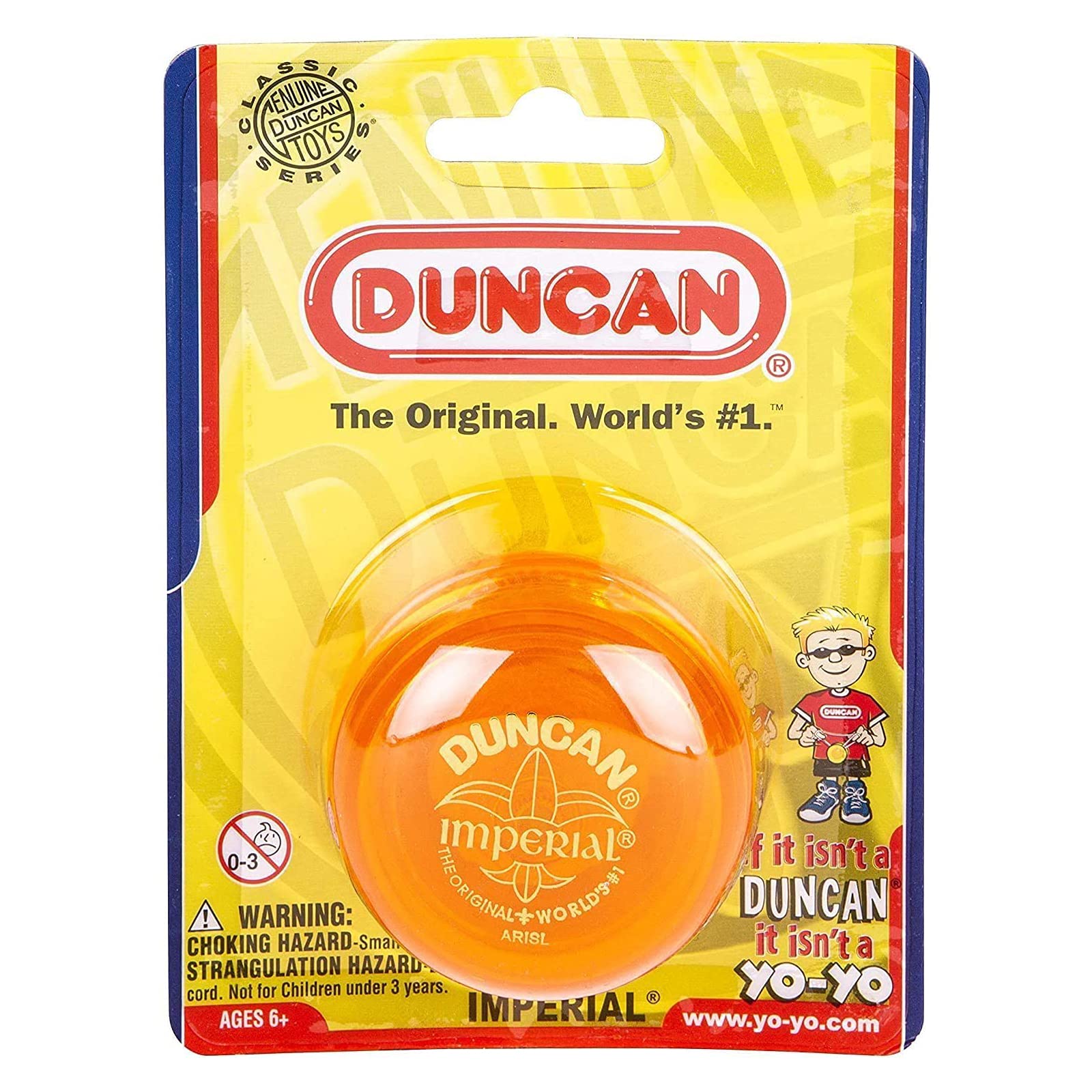 Duncan Genuine Imperial Yo-Yo Classic Toy - Orange