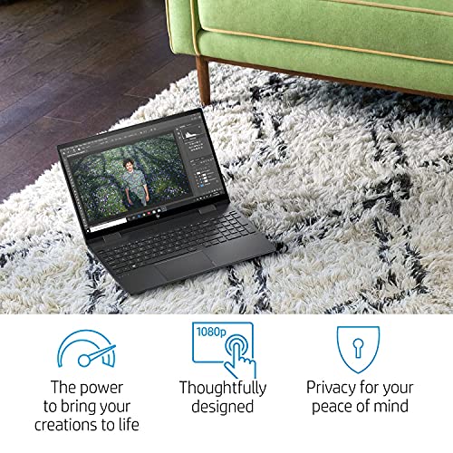 2021 Newest HP Envy x360 2-in-1 Flip Laptop, 15.6 Full HD Touchscreen, AMD Ryzen 7 5700U 8-Core, 32GB RAM, 1TB PCIe NVMe SSD, Backlit Keyboard, Webcam, Wi-Fi, Bluetooth, Windows 10 Home (Renewed)