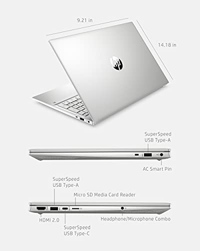 HP Pavilion 15 Laptop, AMD Ryzen 5 5500U, 8 GB RAM, 512 GB SSD, 15.6” HD Touchscreen, Windows 10 Home, Thin, Lightweight Computer with Webcam, Business, Study, & Entertainment (15-eh1010nr, 2021)