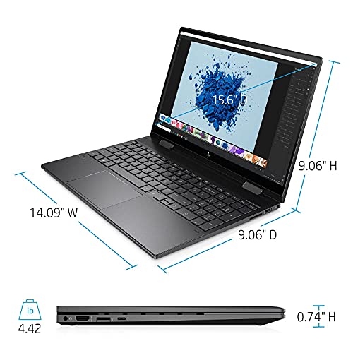 2021 Newest HP Envy x360 2-in-1 Flip Laptop, 15.6 Full HD Touchscreen, AMD Ryzen 7 5700U 8-Core, 32GB RAM, 1TB PCIe NVMe SSD, Backlit Keyboard, Webcam, Wi-Fi, Bluetooth, Windows 10 Home (Renewed)