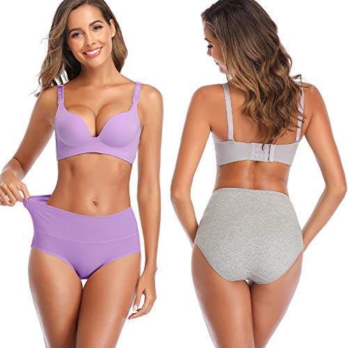Annenmy Womens Underwear, Soft Breathable Brief Cotton Panties Underwear for Women (Small, Muti-A, 5-Pack)