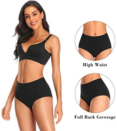 Annenmy Womens Underwear, Soft Breathable Brief Cotton Panties Underwear for Women (Small, Muti-A, 5-Pack)
