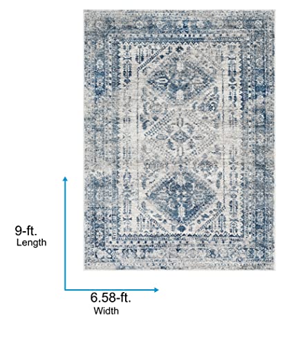 Artistic Weavers Desta Vintage Oriental Area Rug,6'7" x 9',Blue/White