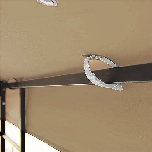 10x10 Ft Outdoor Patio Gazebo Replacement Canopy,Canopies for Outside Canopies, Gazebos,Double Tiered Gazebo Tent Roof Top Cover