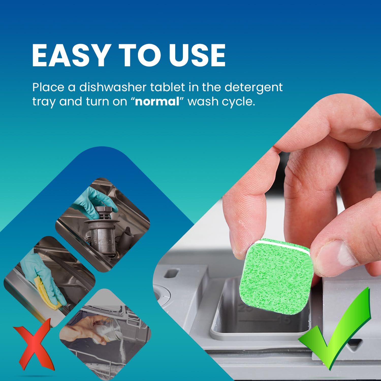Maravello Dishwasher Cleaner and Deodorizer – 24 Tablets – Dish Washer Machine Deep Clean Descaler Pods for Heavy Duty Grease, Limescale, Hard Water, and Calcium – 12 Months Supply