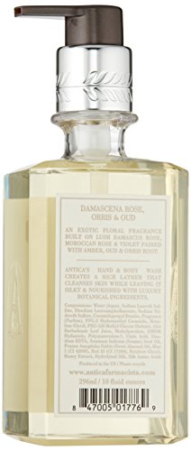 Antica Farmacista Damascena Rose, Orris and Oud Hand and Body Wash, 10 Fl Oz