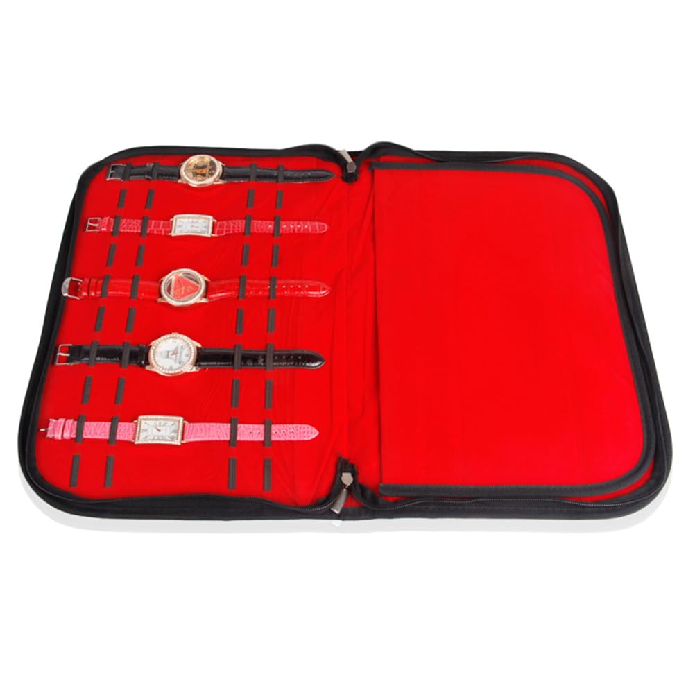LIFKOME Watch Storage Box Watch Strap Organizer Watch Display Folder Portable Watch Pouch Travel Case Watch Band Organizer for Watch Accessories