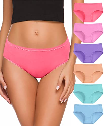 K-CHEONY Ladies Underwear Cotton Briefs Soft Cotton Breathable Panties for Womens L