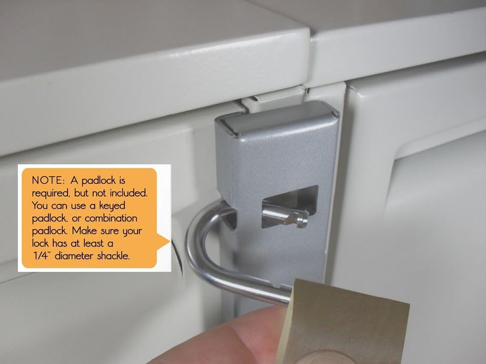 File Cabinet Locking Bar. Fits 5 Drawer File Cabinets. Includes Cobalt Drill Bit. (Gray)