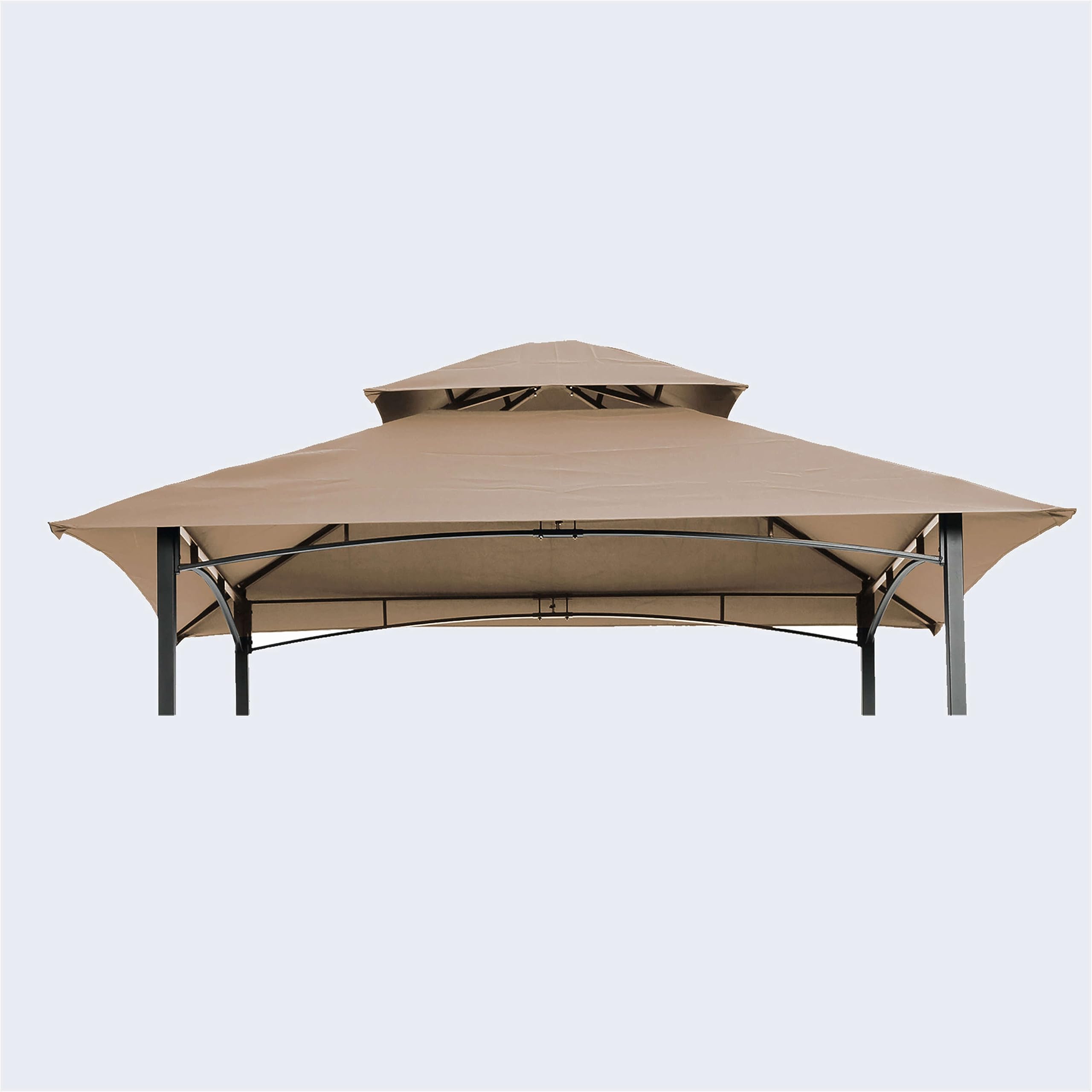 8x6Ft Grill Gazebo Replacement Canopy,Canopies for Outside Canopies, Gazebos,Outdoor Canopies and Gazebos,Double Tiered BBQ Tent Roof Top Cover