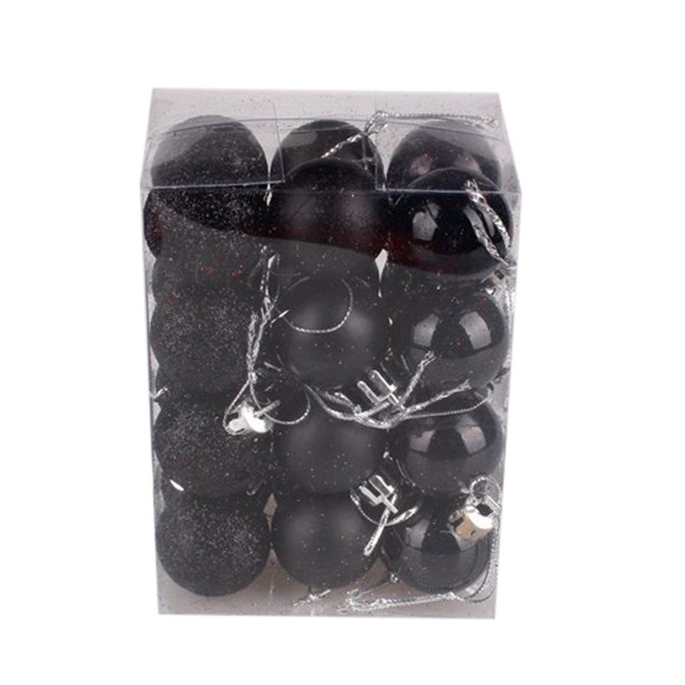 Christmas Baubles Decor, 24pcs Christmas Balls Ornaments for Christmas Tree Small Shatterproof Hanging Ball Baubles for Xmas Holiday Wedding Party Decorations Home Festival Decors (3cm)