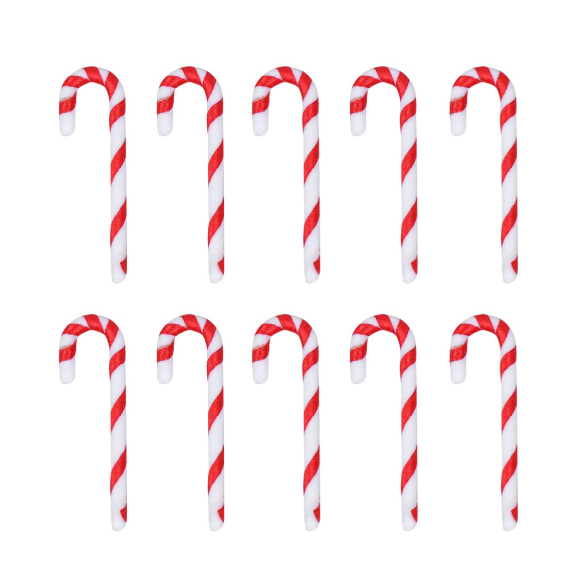 Toddmomy 50 Pieces Christmas Plastic Candy Cane Ornaments Christmas Tree Hanging Ornaments for Xmas Holiday Party Home Decoration 5cm/1.96inch
