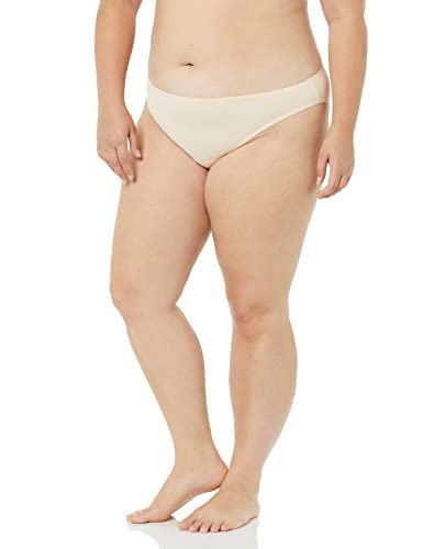 Amazon Aware Women's Super Soft Cotton Bikini Brief Underwear, Pack of 2, Pale Peach, Large