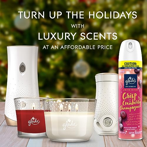 Glade PlugIns Refills Air Freshener, Scented and Essential Oils for Home and Bathroom, Crisp Cranberry Champagne, 1.34 Fl Oz, 2 Count