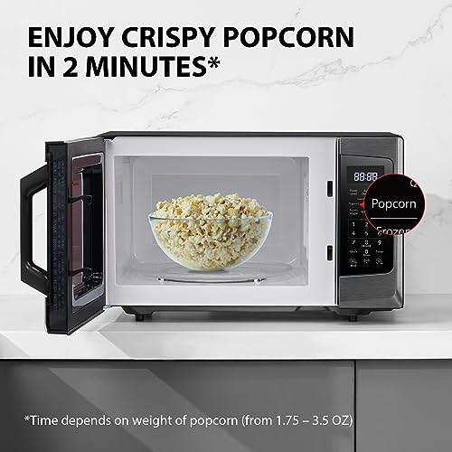 TOSHIBA ML-SEM23P(BS) Smart Countertop Microwave, Voice Control with Alexa, Free Recipes in APP, Kitchen Essentials, Mute Function & ECO Mode, 900W, 0.9 Cu Ft, With 10.6" Turntable, Black Stainless Steel