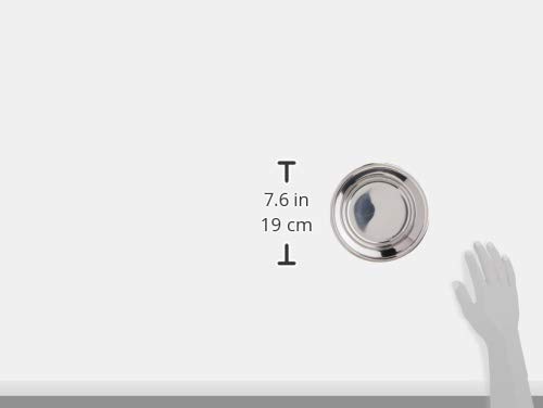 PetRageous 16010 Kona Stainless Steel Non-Slip Dishwasher-Safe Dog Bowl 3.75-Cup 6.75-Inch Diameter 2.5-Inch Tall for Medium and Large Dogs and Cats, White