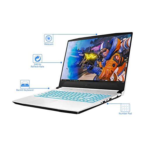 2022 MSI Sword Gaming 15.6" FHD 144Hz Laptop Computer, 11th Gen Intel Core i7-11800H, 16GB RAM, 1TB HDD+512GB PCIe SSD, Backlit Keyboard, GeForce RTX 3050 Ti, Win 10, White, w/ 32GB USB Business Card