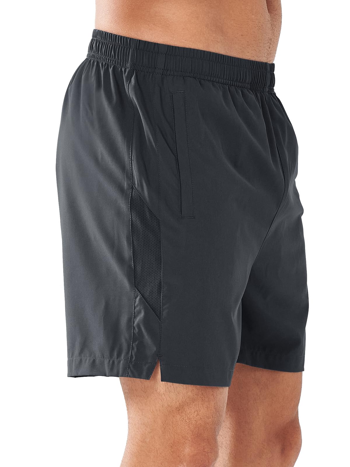 NORTHYARD Men's 5'' Running Shorts Athletic Workout Gym Quick Dry Short for Tennis Active Training with Pockets Darkgrey-L