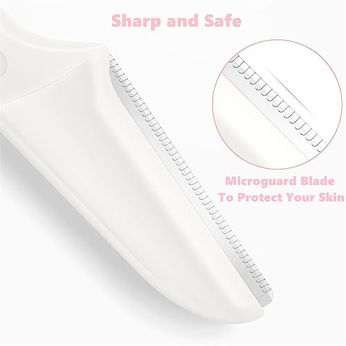 Dermaplane Razor, Folding Eyebrow Razor with Micro-Guard Blade, Face Razor for Women, Face Shaver, Multipurpose Dermaplaning Tool for Exfoliating, Touch-Up, Facial Hair Removal, Dermaplaning Razor, Multicolor, 3 Count