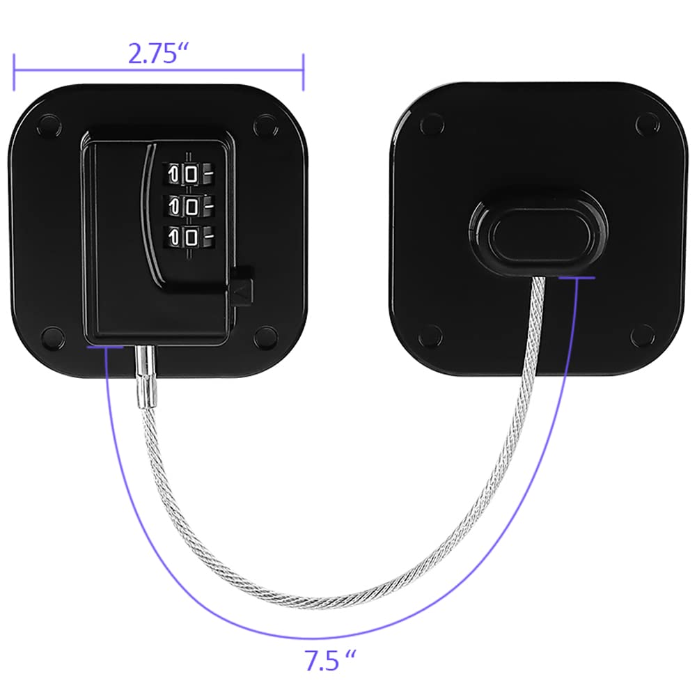 Hogarup Refrigerator Lock for The Safety of Your Stuff, Combo Fridge Locks for Kids, Kid Proof Cabinet Locks