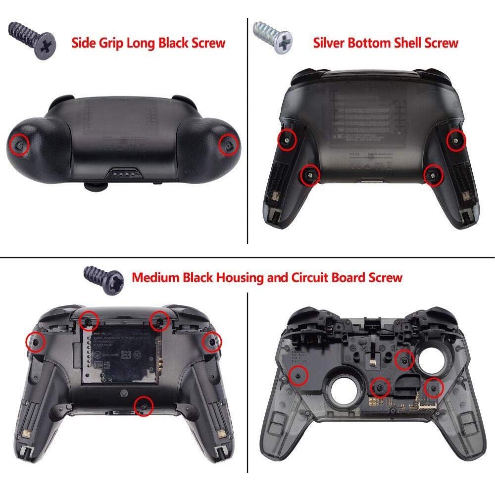 eXtremeRate Purple Faceplate Backplate Handles for Nintendo Switch Pro Controller, Soft Touch DIY Replacement Grip Housing Shell Cover for Nintendo Switch Pro - Controller NOT Included