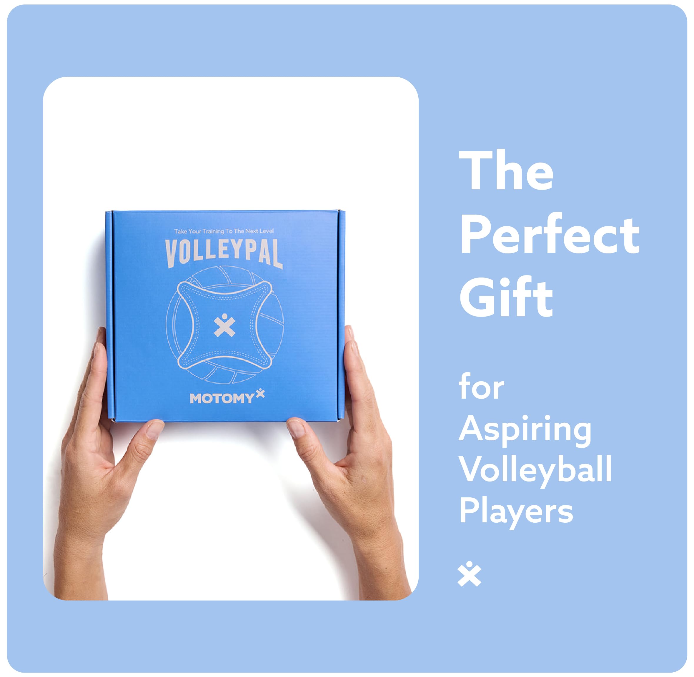 MOTOMY Volleyball Training Equipment Aid 'Volleypal' – Solo Volleyball Equipment for Practicing Serve, Spike, Set & Pass; Volleyball Practice Equipment Gift for Beginners & Experts (Volleypal Pro)