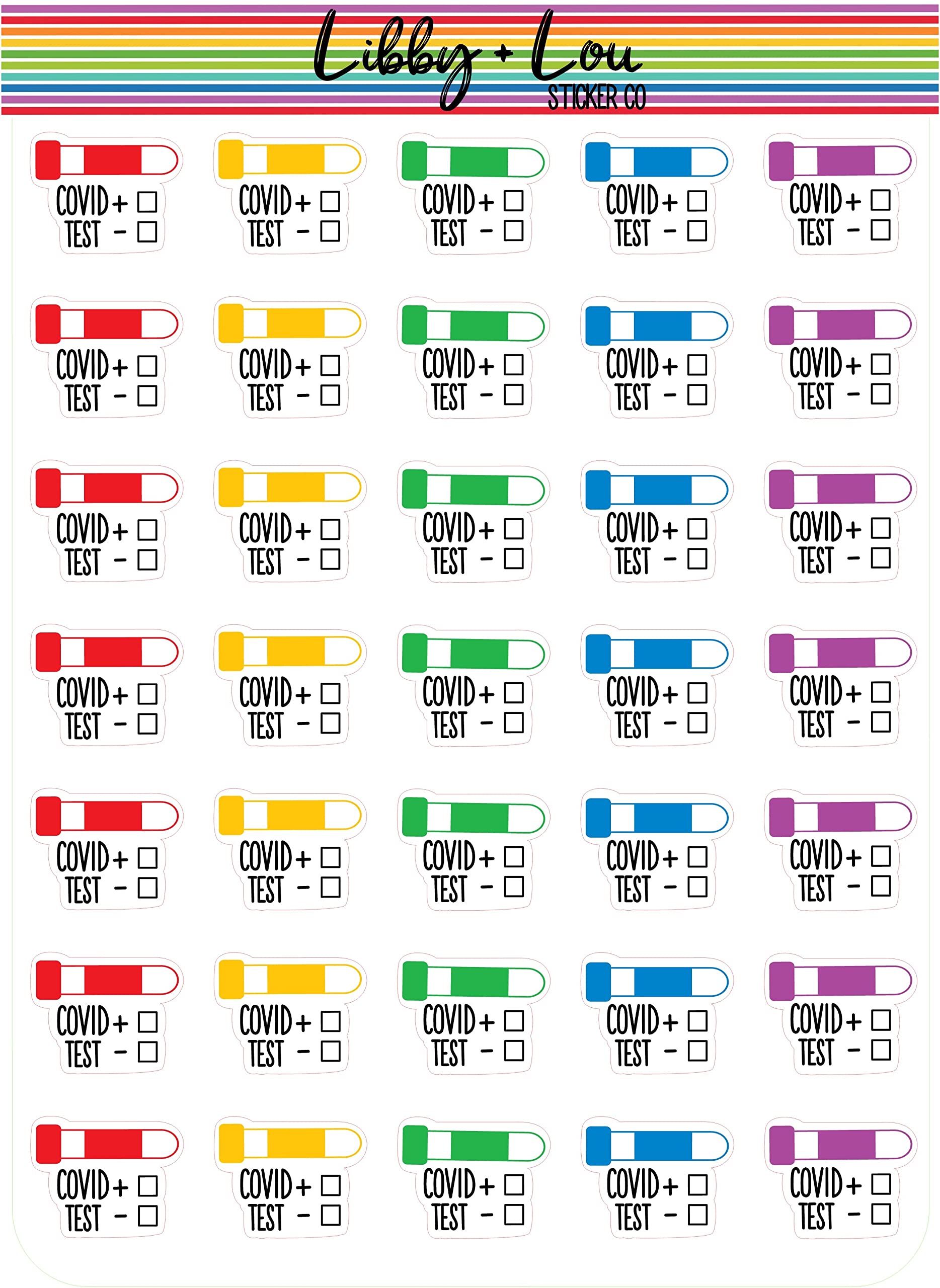 COVID Test Results | Medical Sticker | Libby and Lou Sticker Co