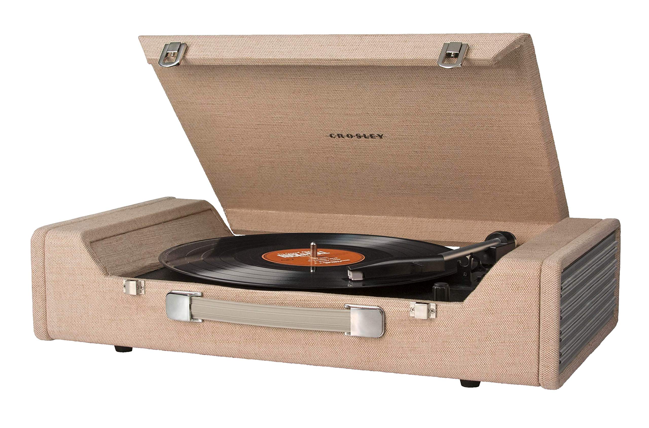 Crosley CR6232A-BR Nomad Portable USB Turntable with Software for Ripping & Editing Audio, Brown
