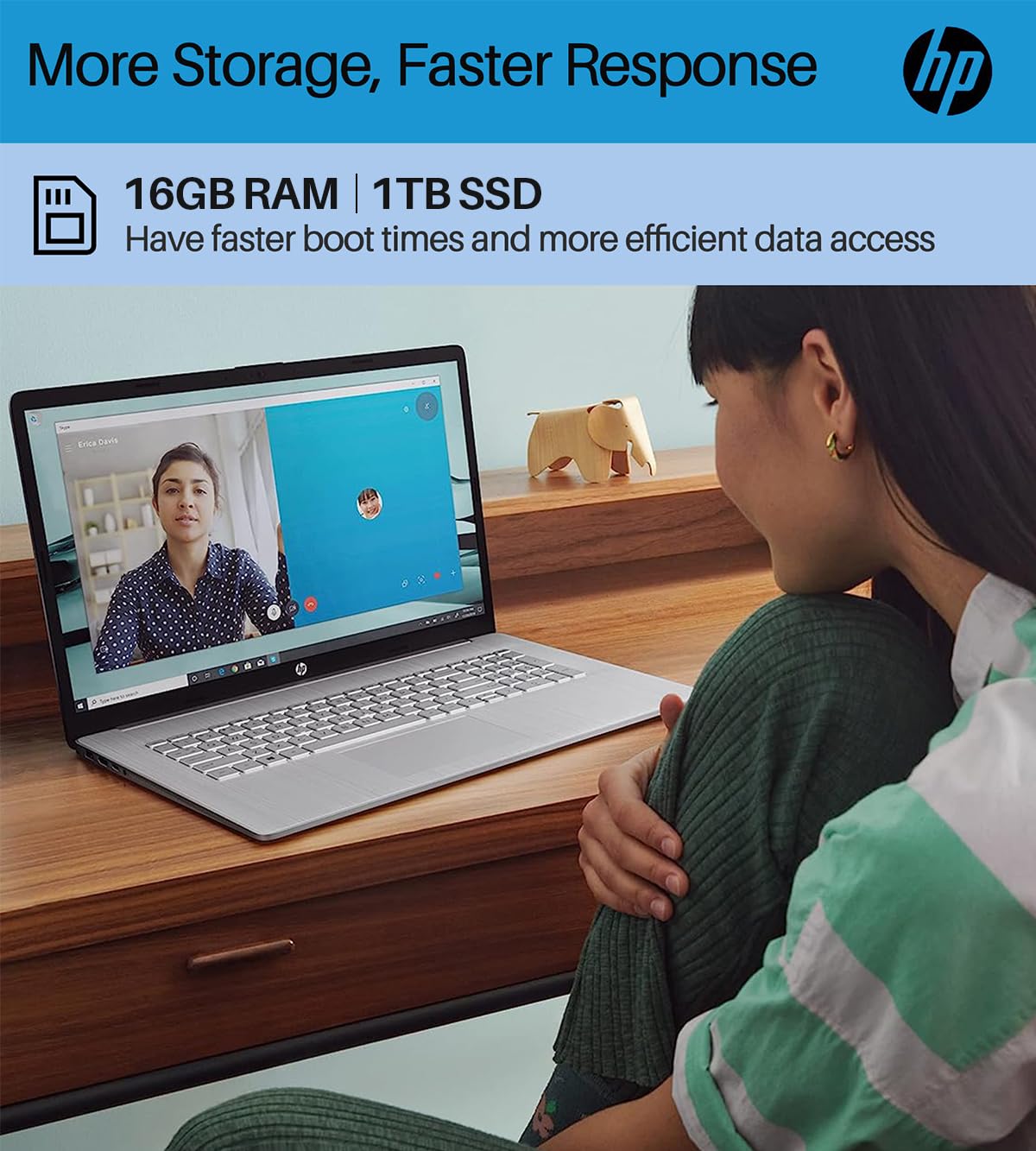 HP 2023 Newest 17.3" Flagship HD+ Business Laptop, Intel Core i3-1125G4(Beat i5-1035G4), 16GB DDR4 RAM, 1TB SSD, Intel UHD Graphics, Bluetooth, HDMI, Anti-Glare, Webcam, Windows 11,Silver