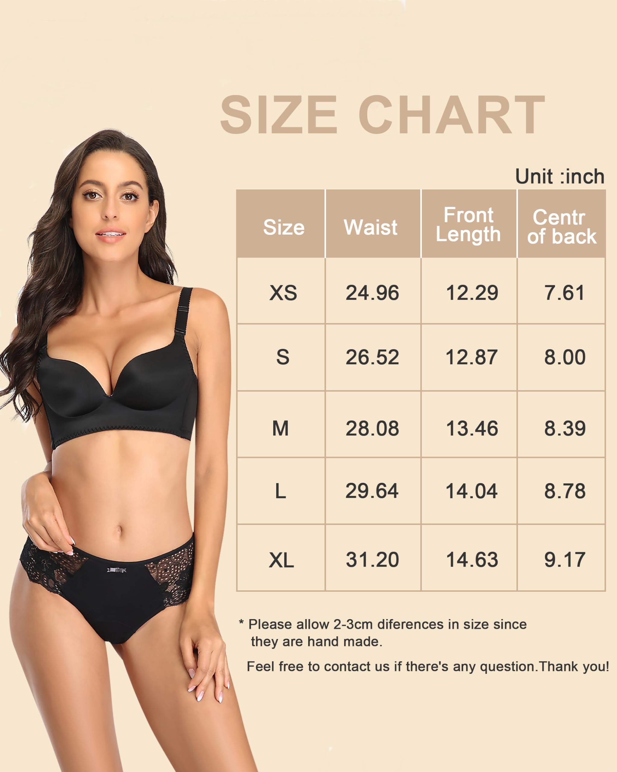 Intiflower Period Underwear for Women, Leakproof Period Panties, Lace Menstrual Underwear Breathable & Soft