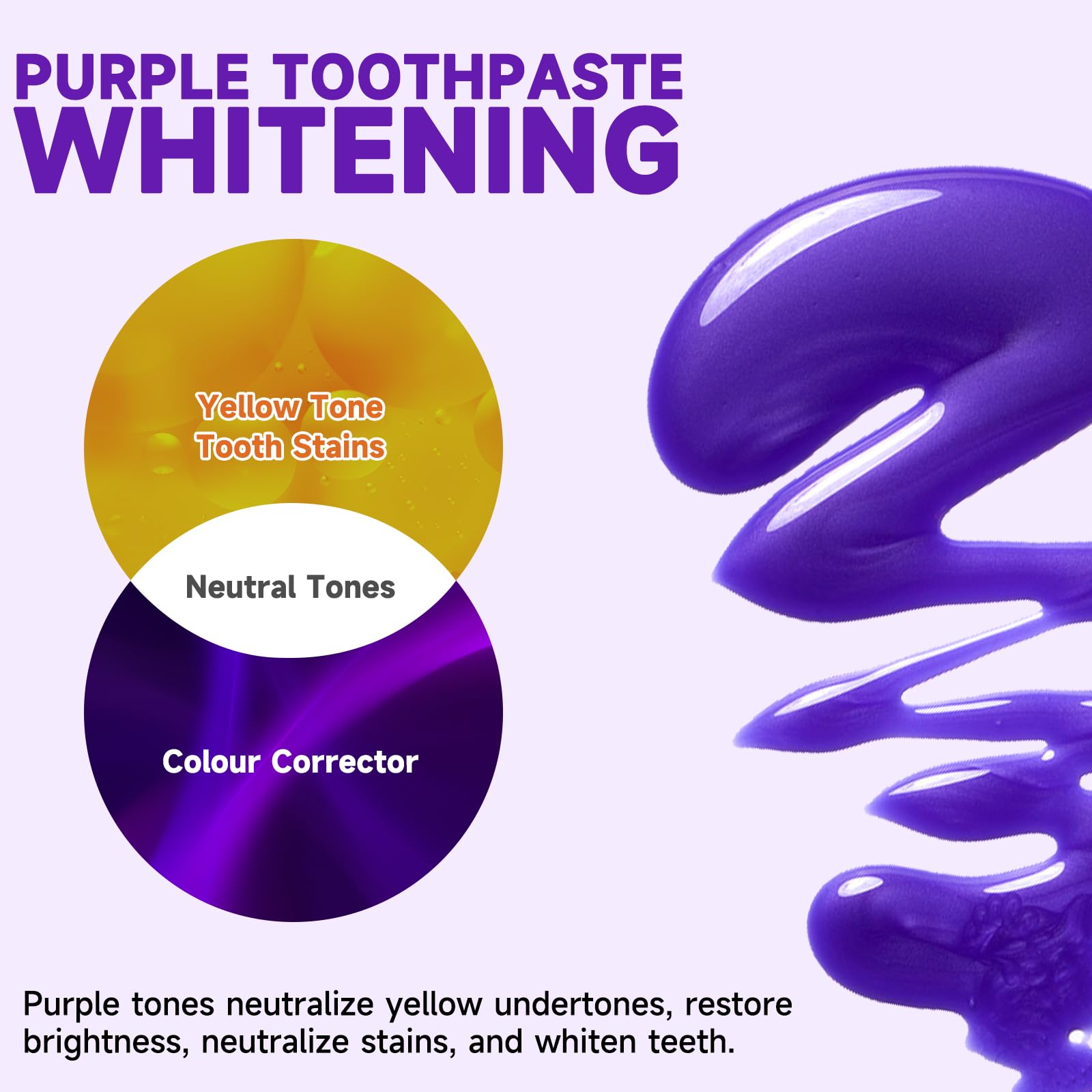 ZXSUCH Purple Toothpaste for Teeth Whitening