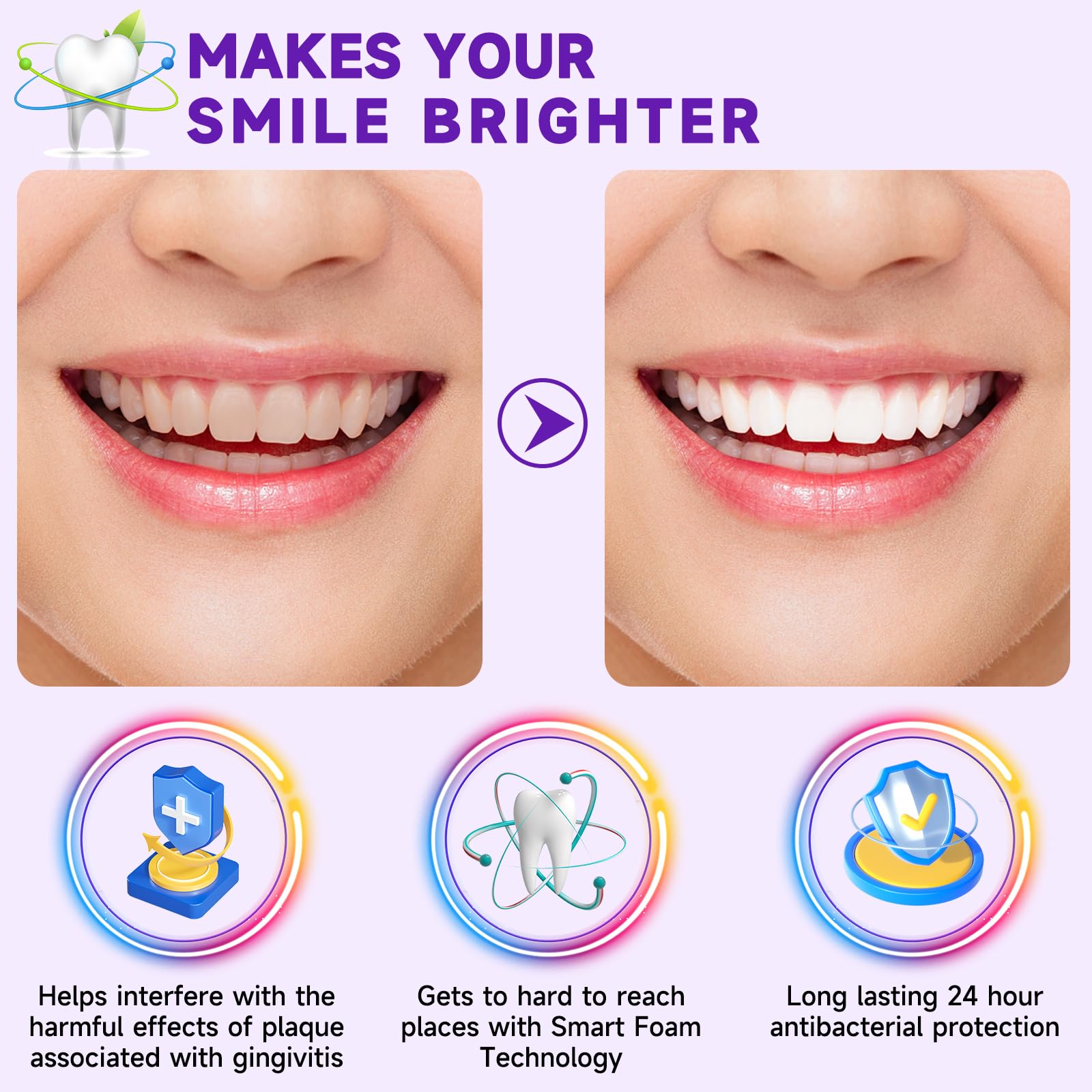 ZXSUCH Purple Toothpaste for Teeth Whitening