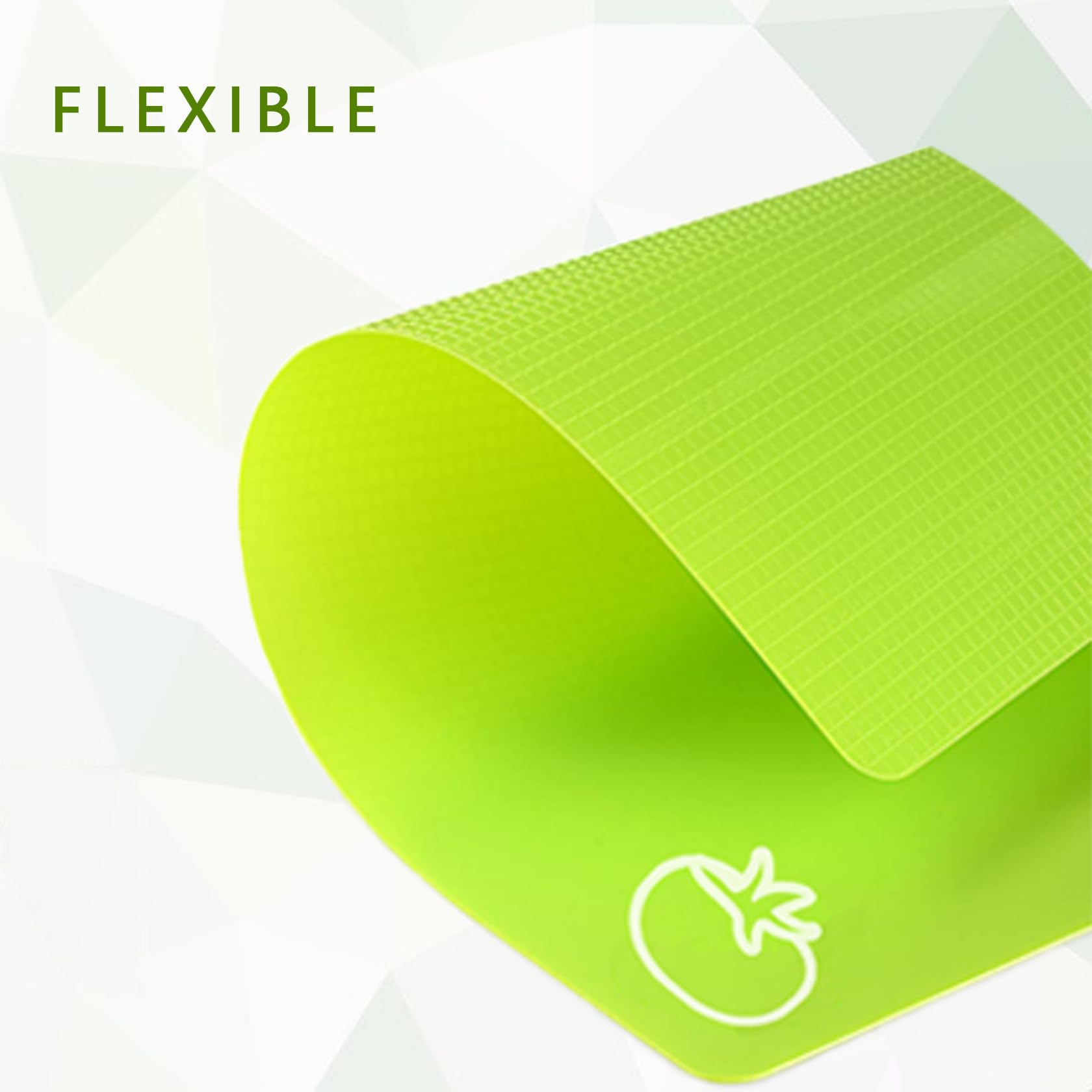 Fotouzy Plastic Cutting Boards for kitchen, Flexible Cutting Mats for Cooking, 100% Non-Slip Cutting Board for Meat and Vegatables, BPA-Free and Dishwasher Safe