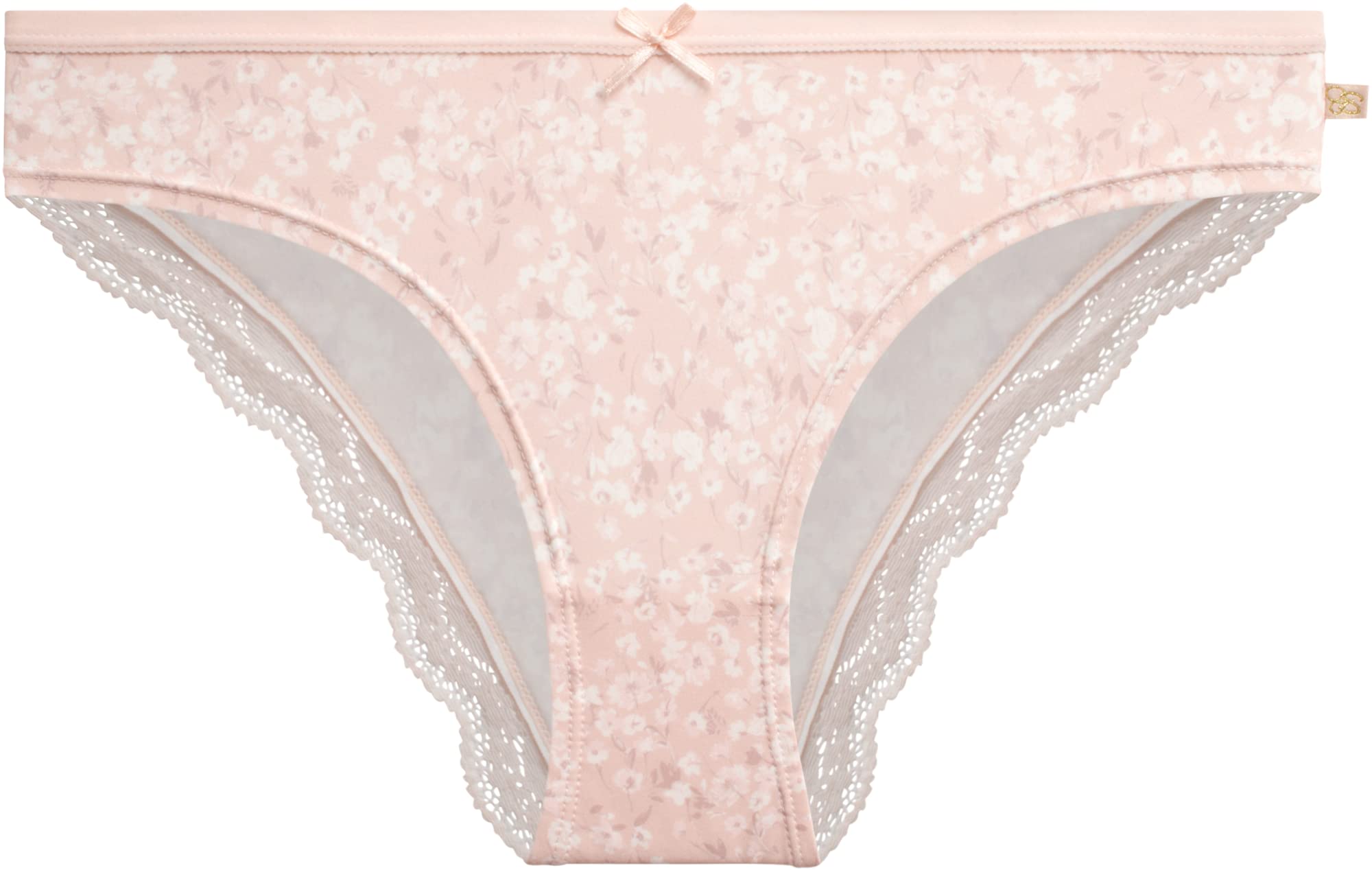 Jessica Simpson Women's Underwear - 10 Pack Seamless Bikini Briefs (S-XL), Size Medium, Floral Print/Gardenia/Stripes/Rose Smoke/Black