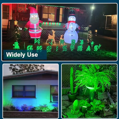 CASAZERO Solar Landscape Spotlights, Color Changing RGB Landscape Path Lights with 24LEDs 6500K 600LM Waterproof Tree Lights Solar Halloween Lights-2 Pack