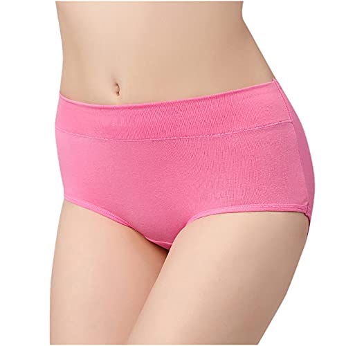 Kinple Womens Stretch Seamless Brief Full Coverage Panties Comfy No Show Underwear 2024 Fashion Solid Invisible Panty Hot Pink