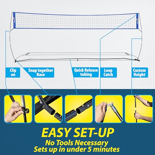 Freestanding Indoor/Outdoor Volleyball Net (32 Feet)