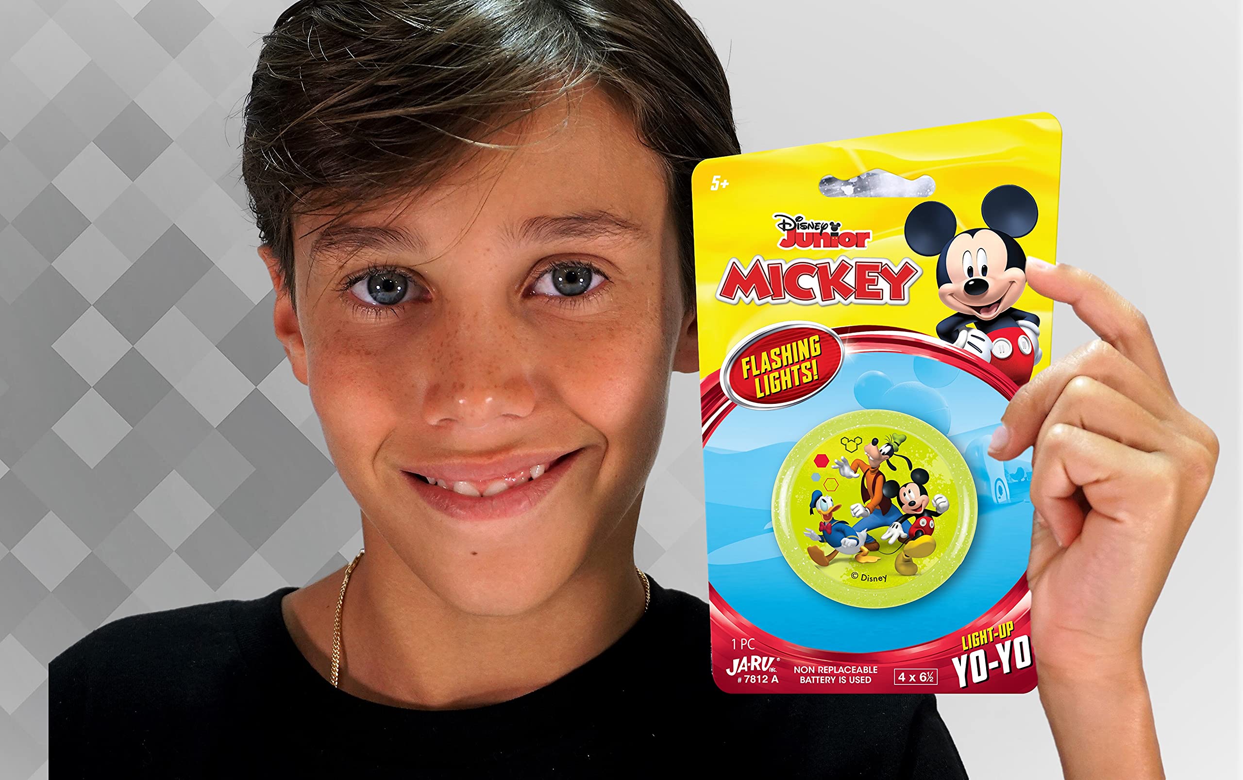 JA-RU Disney Light Up YoYo Disney Mickey Mouse, Minnie Mouse & Princess Styles Toys (3 Units Assorted) Fidget Toys for Kids Yoyo Beginner String Trick Yo-Yo Game. ABC-7812-3