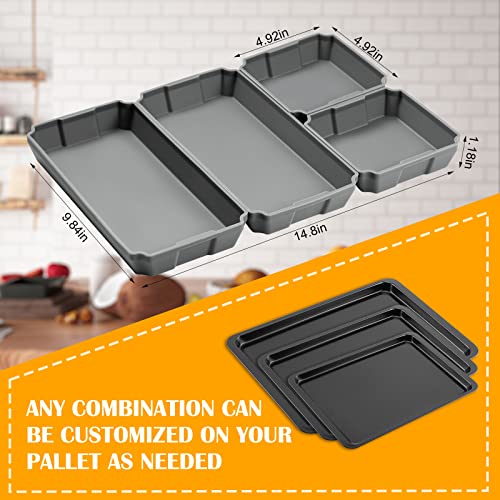 Silicone Sheet Pan Set, XOMOO Extra large size 8 PCS Nonstick Silicone Dividers for Baking Trays, Baking Pan Dividers, Baking Cooking Accessories for Oven Dinner Prep, Dishwasher Safe Air Fryer Safe